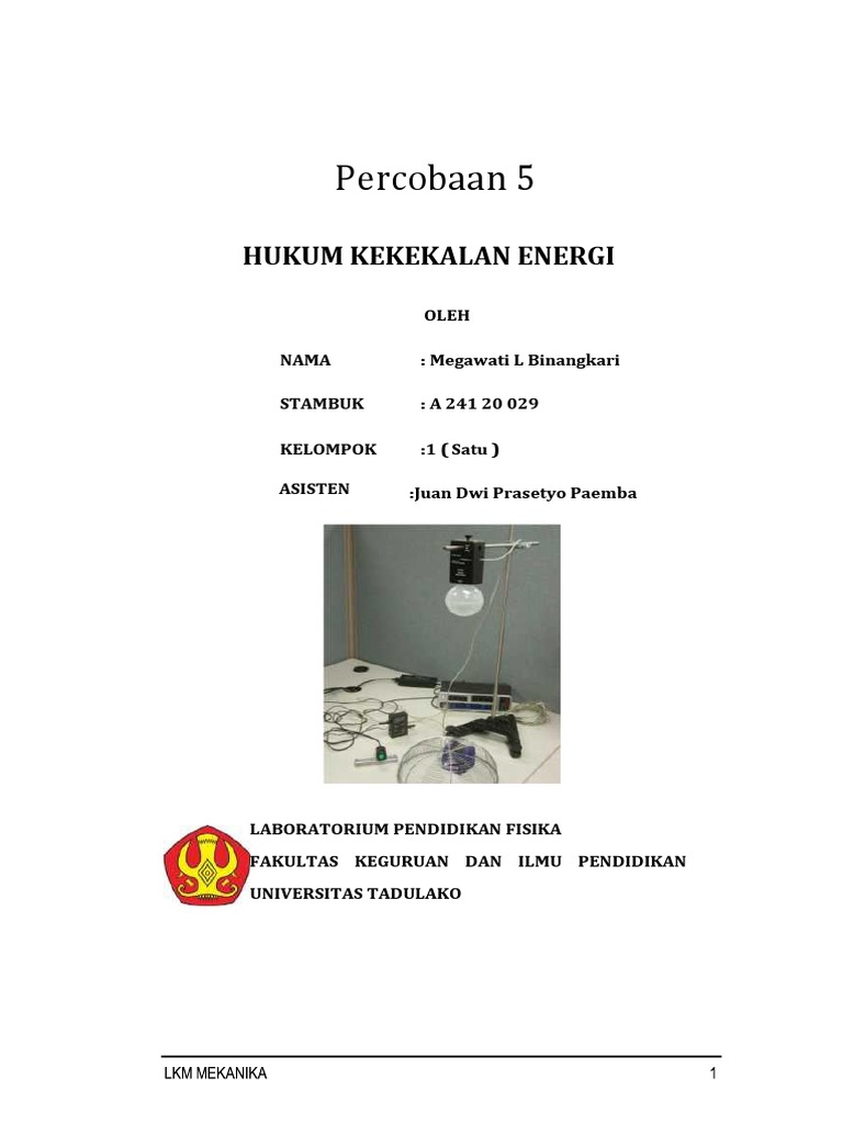 LKM 5 Mekanika - Megawati L Binangkari A20029 | PDF