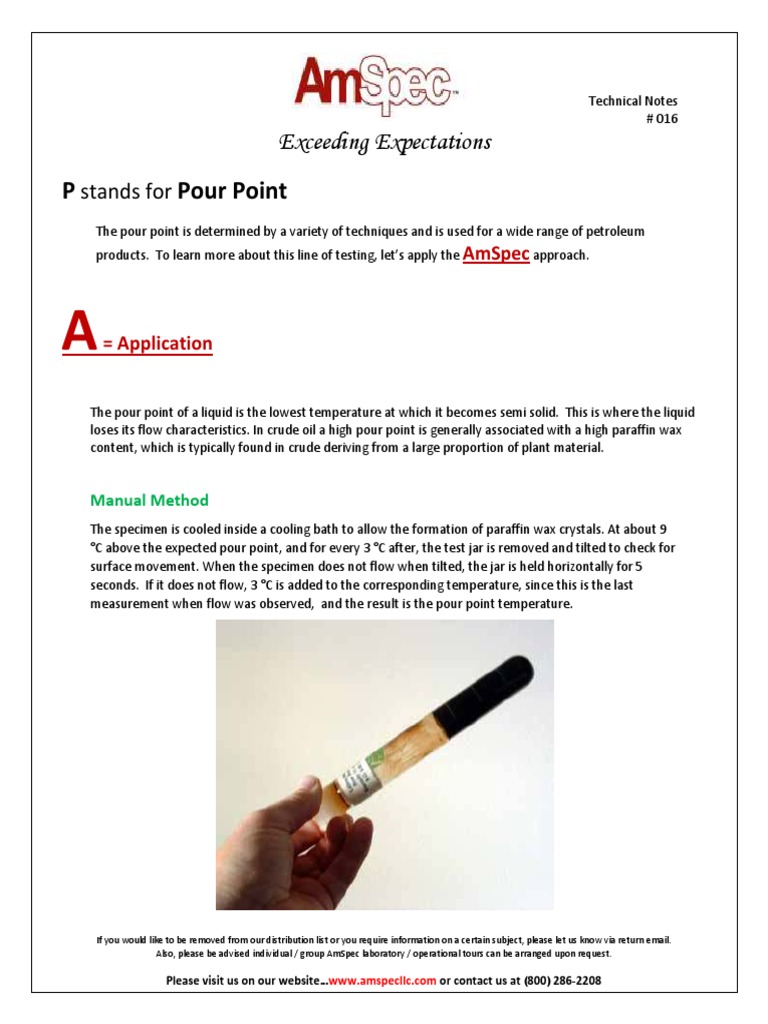 High Pour Point Testing Methods | PDF | Chemistry | Physical Chemistry