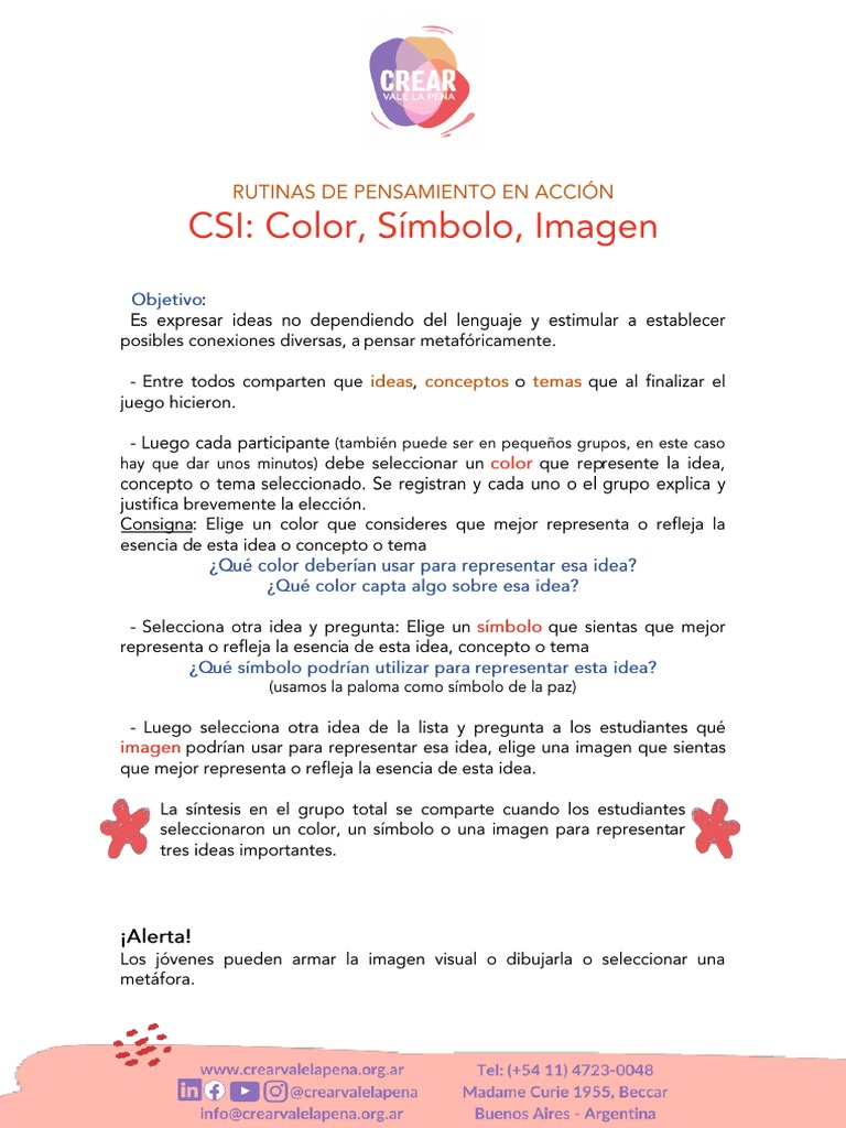 7 - Rutina de Pensamiento - CSI Color, Símbolo, Imagen | PDF 7 - Rutina de Pensamiento - CSI Color, Símbolo, Imagen | PDF