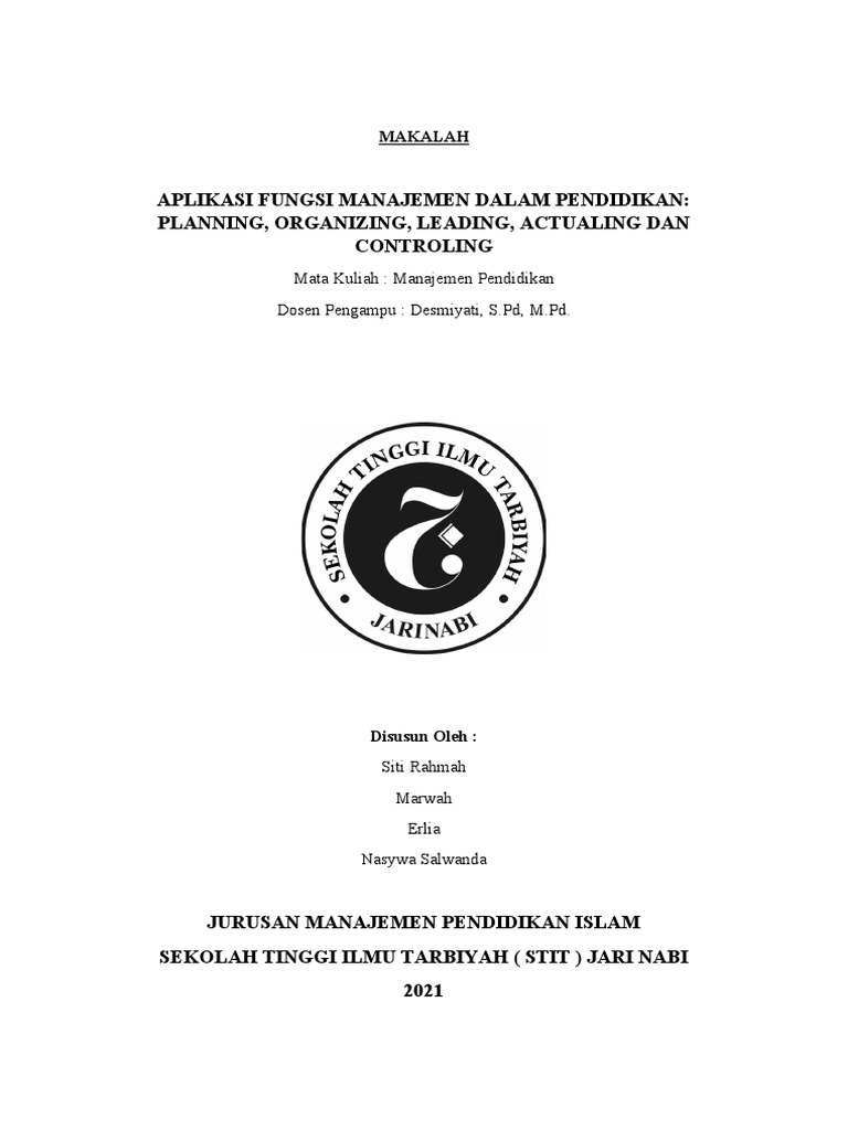Makalah Manajemen Pendidikan (Bagian 2) | PDF