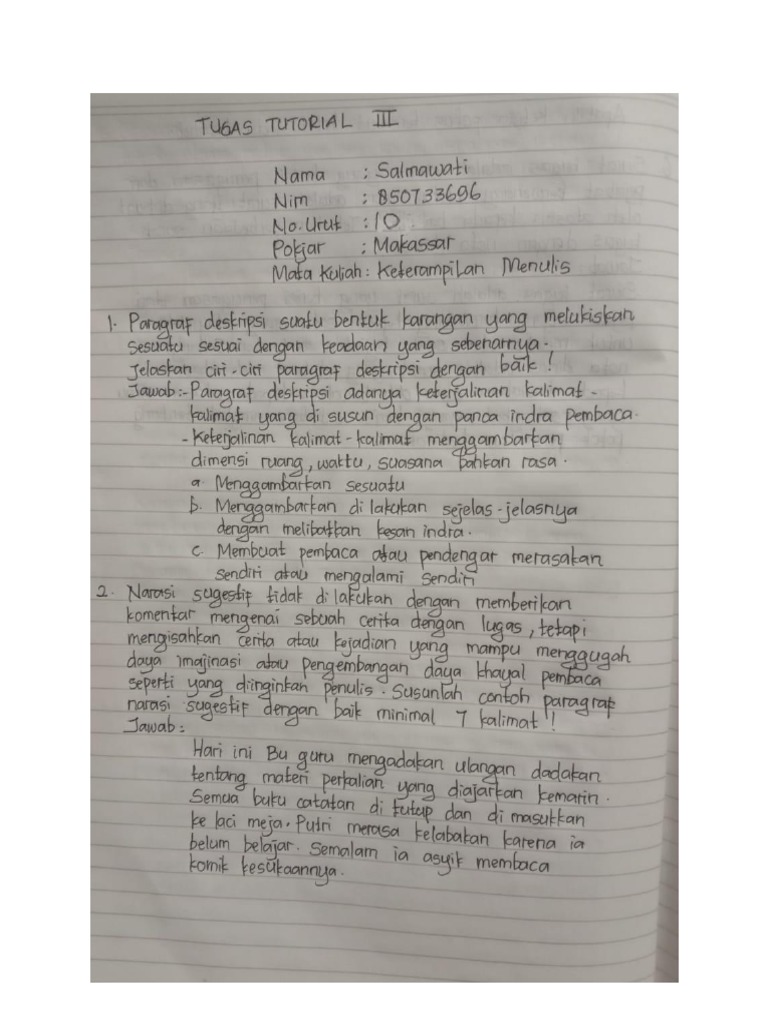 Tugas 3 Keterampilan Menulis.. | PDF