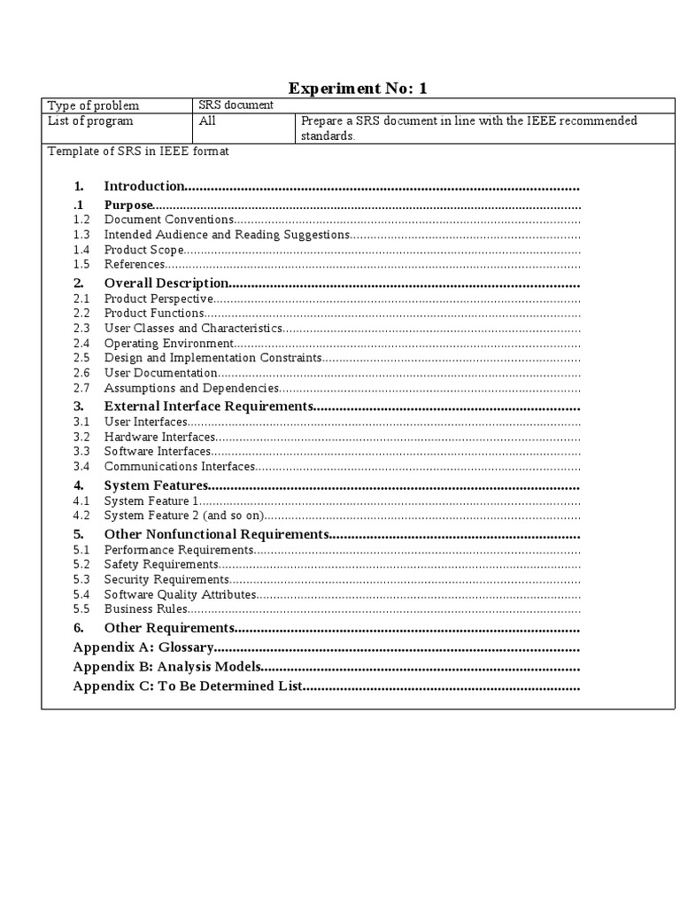 1-SRS IEEE Template | Download Free PDF | Information Technology | Information Age