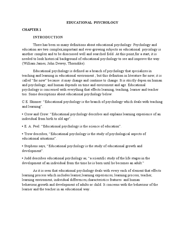 Educational Psychology | PDF | Learning | Educational Psychology