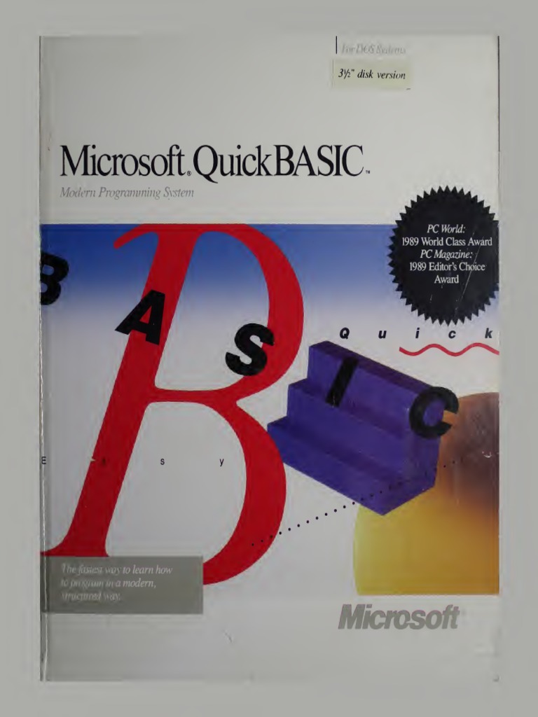 Microsoft Quickbasic 4.5 2nd Edition Manual | PDF | Basic | Menu (Computing)