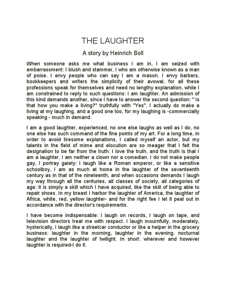 The Laughter | PDF | Laughter
