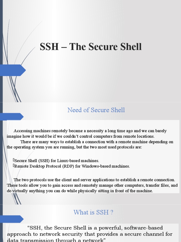 SSH - The Secure Shell | PDF | Shell (Computing) | Computer Network