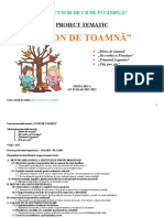 Zvon de Toamna Grupa Mica. Proiect Tematic | PDF