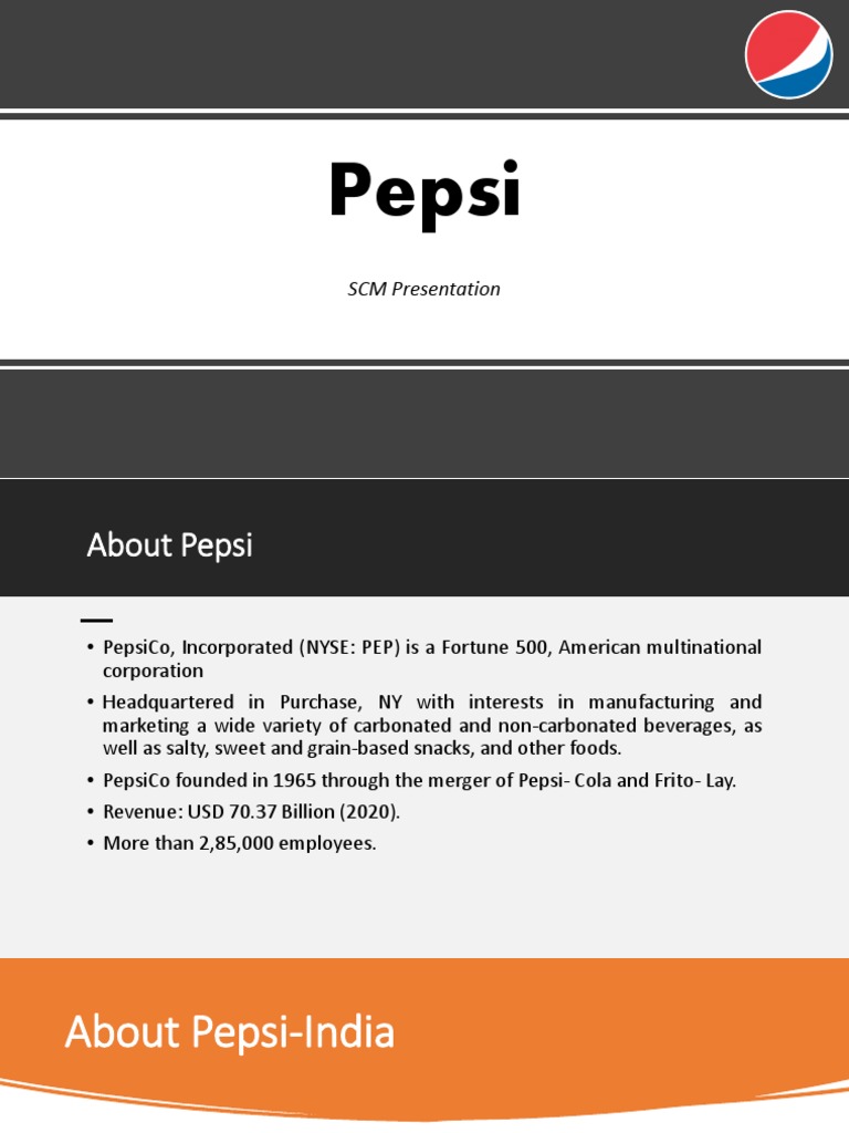 Pepsi Co. | PDF | Pepsi Co | Supply Chain Management