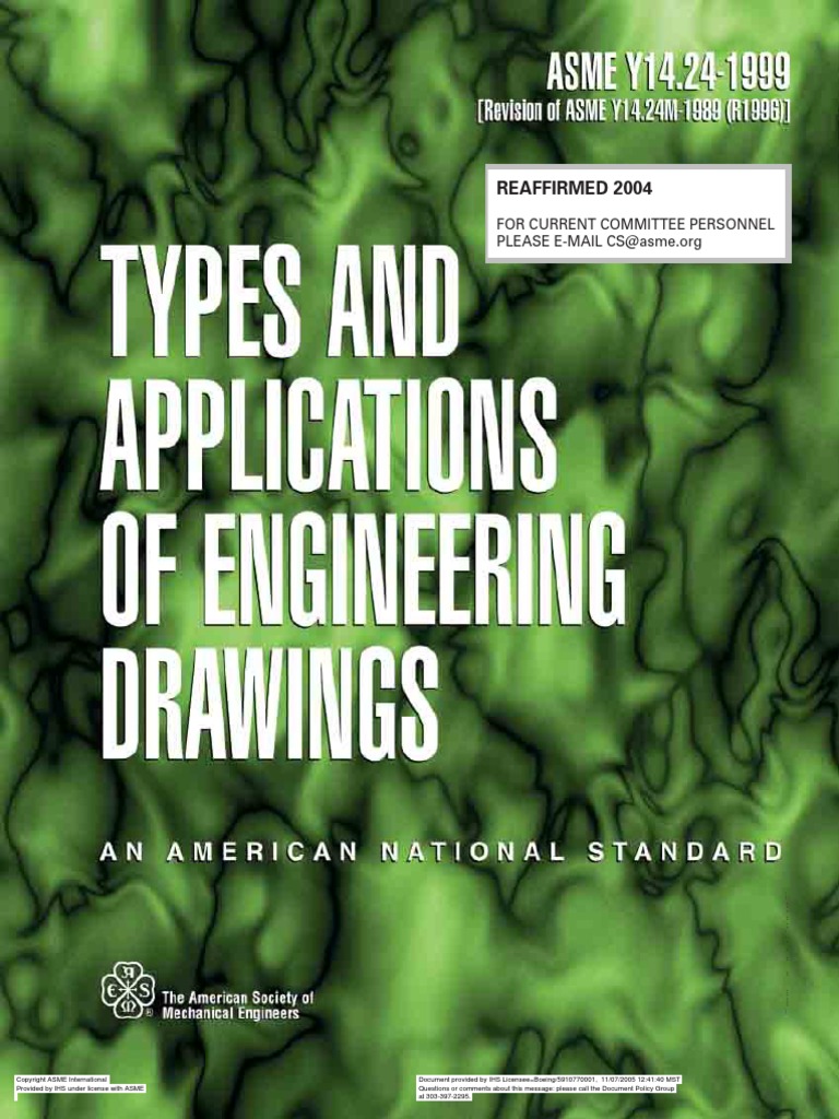 Asme Y14 24 1999 | PDF