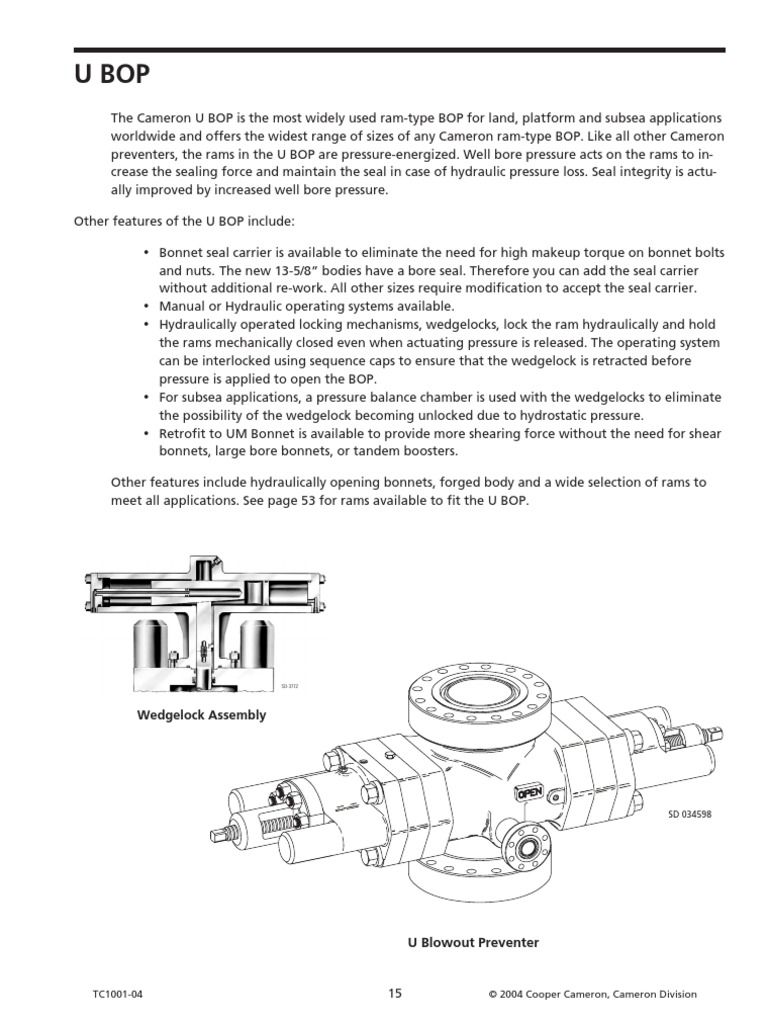 Cameron - Type U BOP | PDF