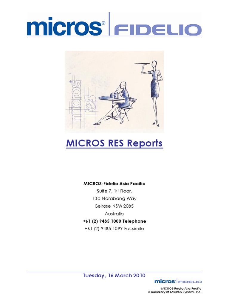 Micros RES Reports | PDF | Percentage | Point Of Sale