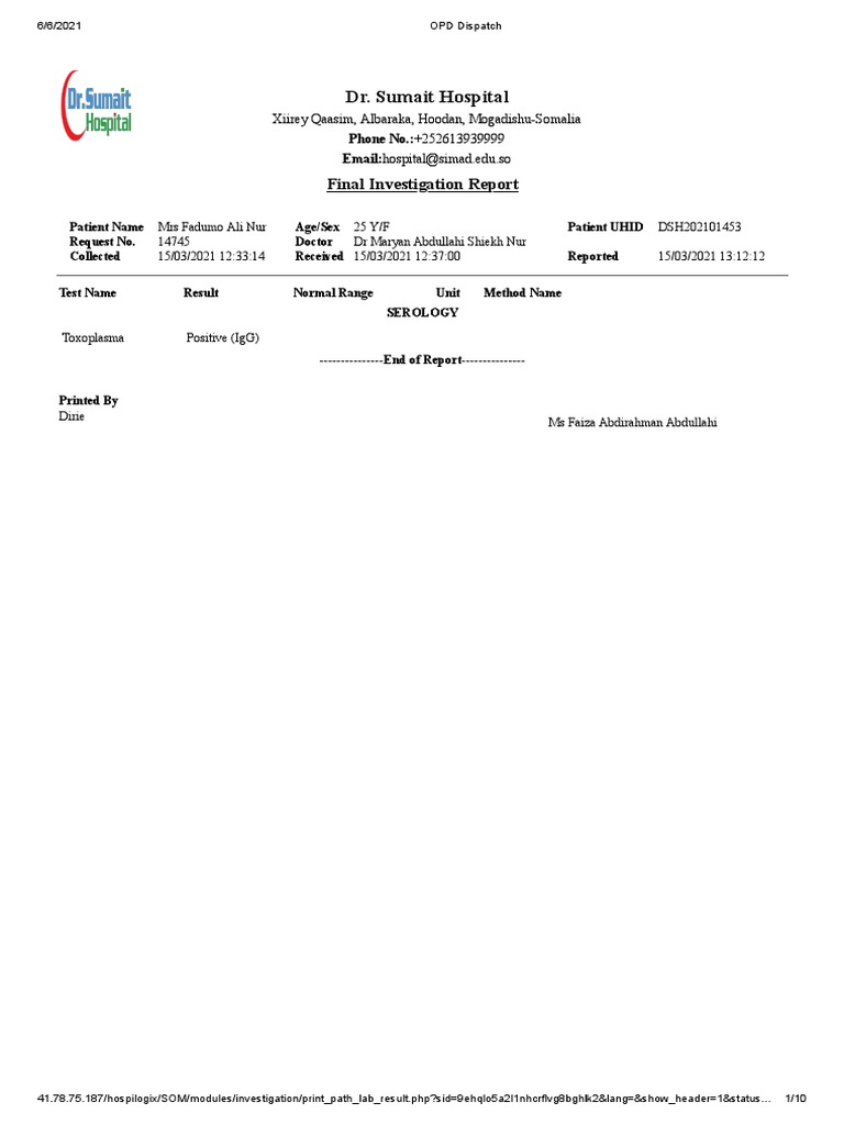 Dr. Sumait Hospital: Final Investigation Report | Download Free PDF ...