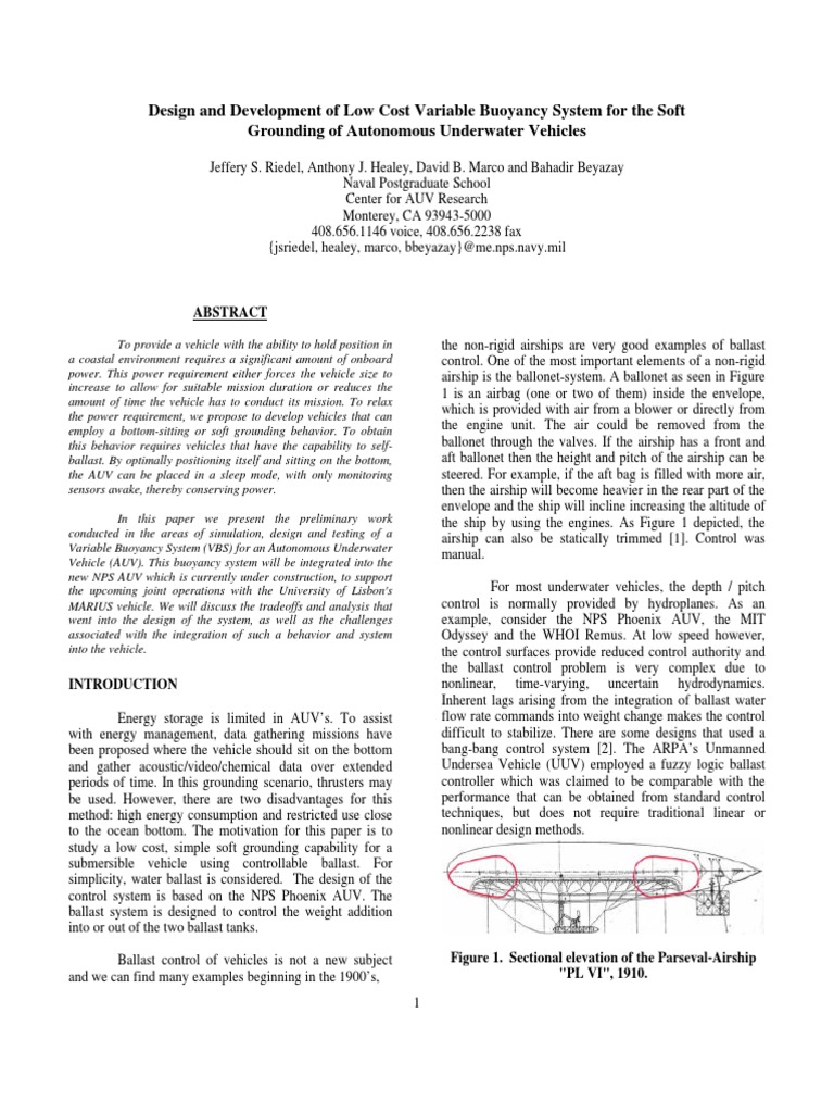 Design and Development of Low Cost Variable Buoyancy System For The ...
