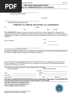 CCMA Subpoena Form Instructions | PDF | Subpoena | Witness