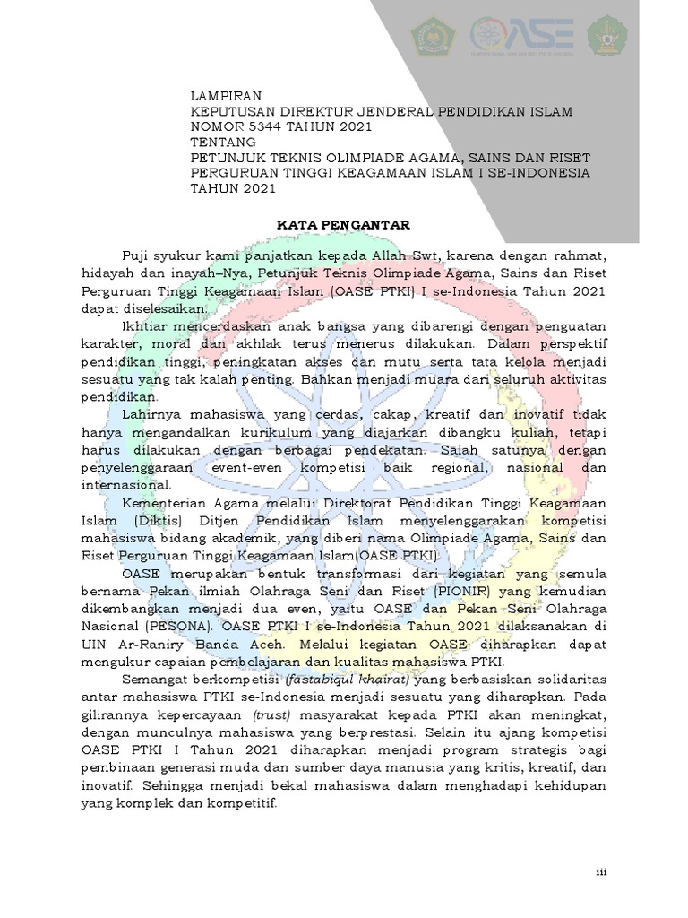 Juknis OASE Oktober 2021 | PDF