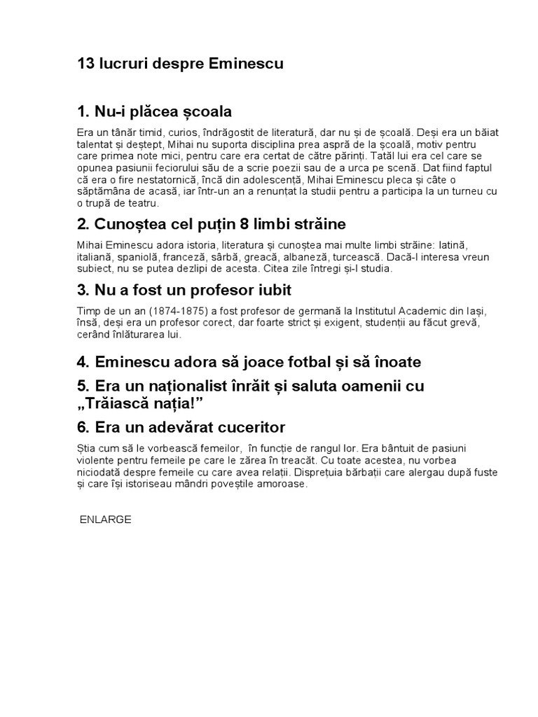 Eminescu | PDF