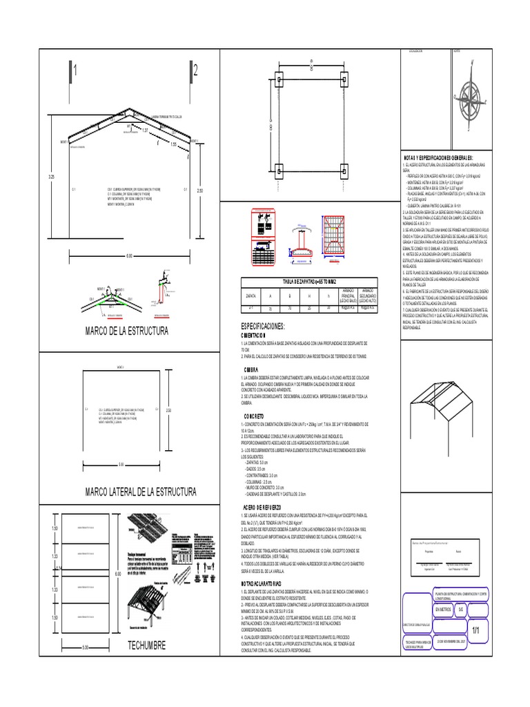 Plano Techado 6x5-Plano Uno | PDF