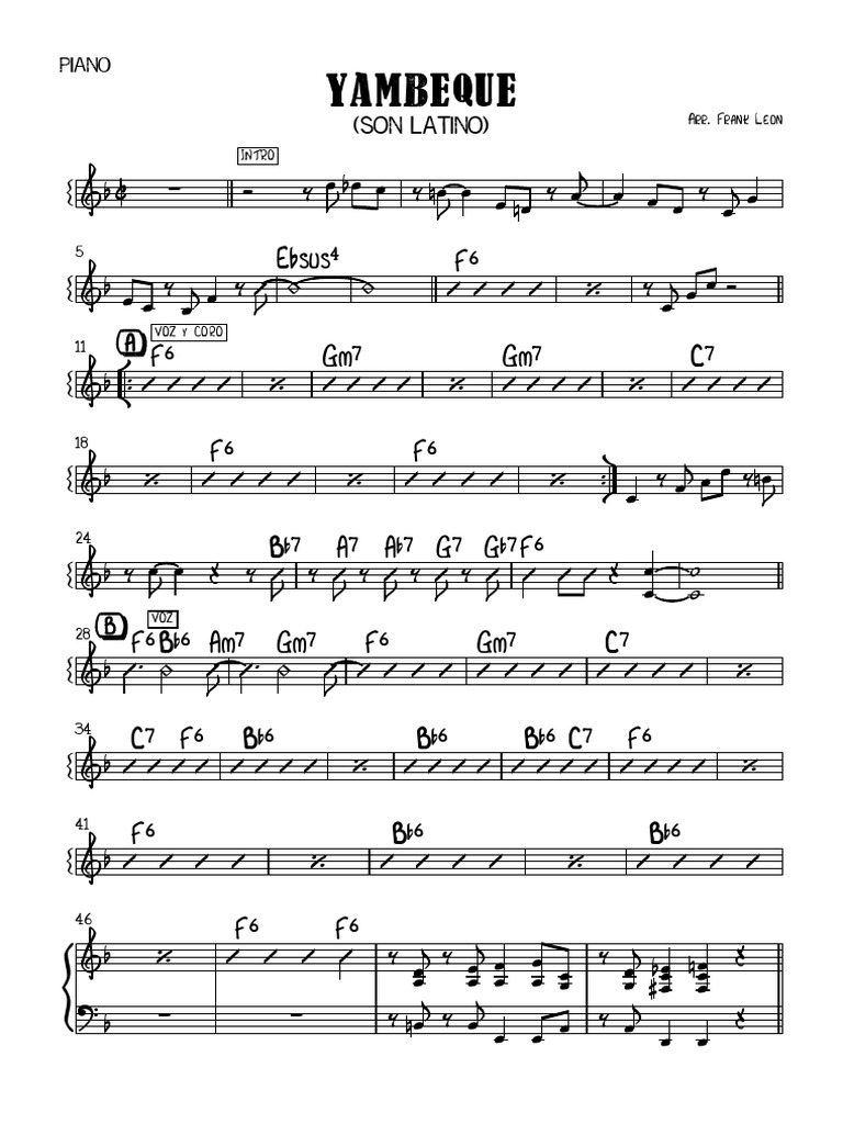 Yambeque Piano | PDF