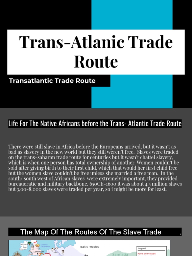 Transatlantic Trade Route | PDF