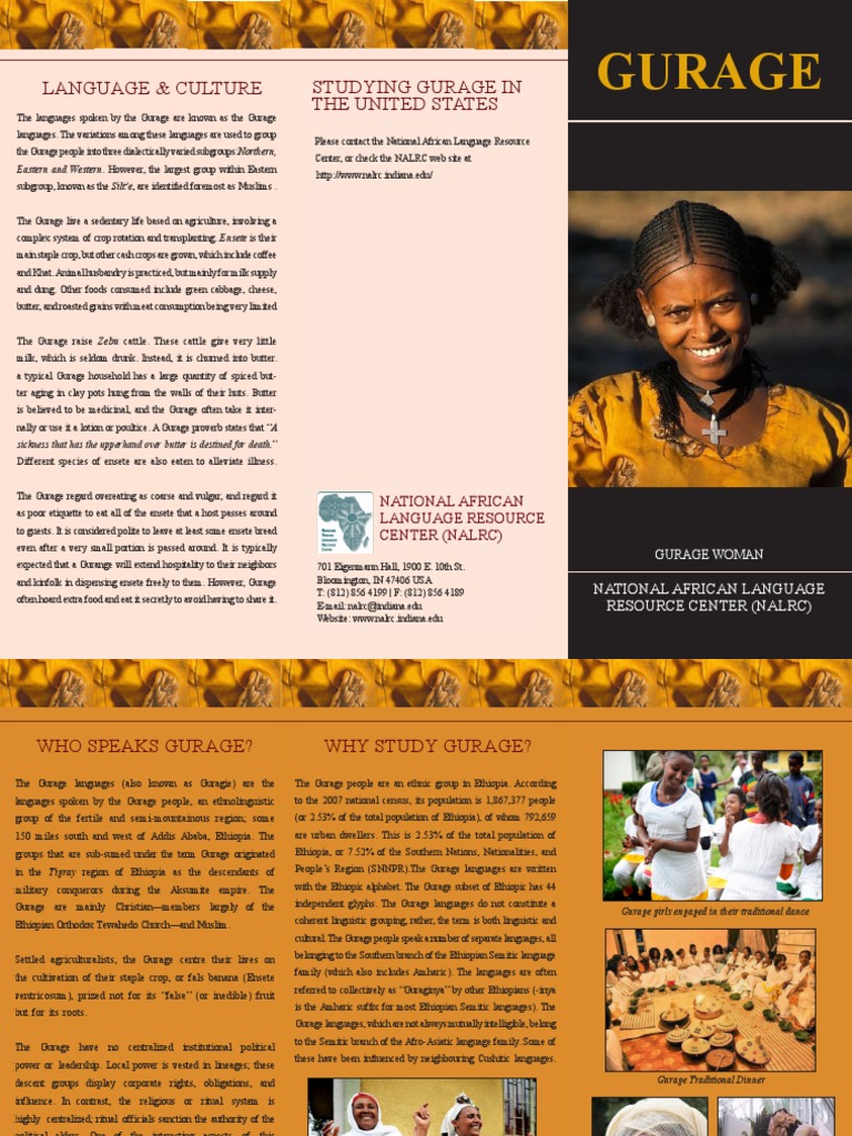 Studying the Gurage People and Their Languages: An Overview of Gurage ...
