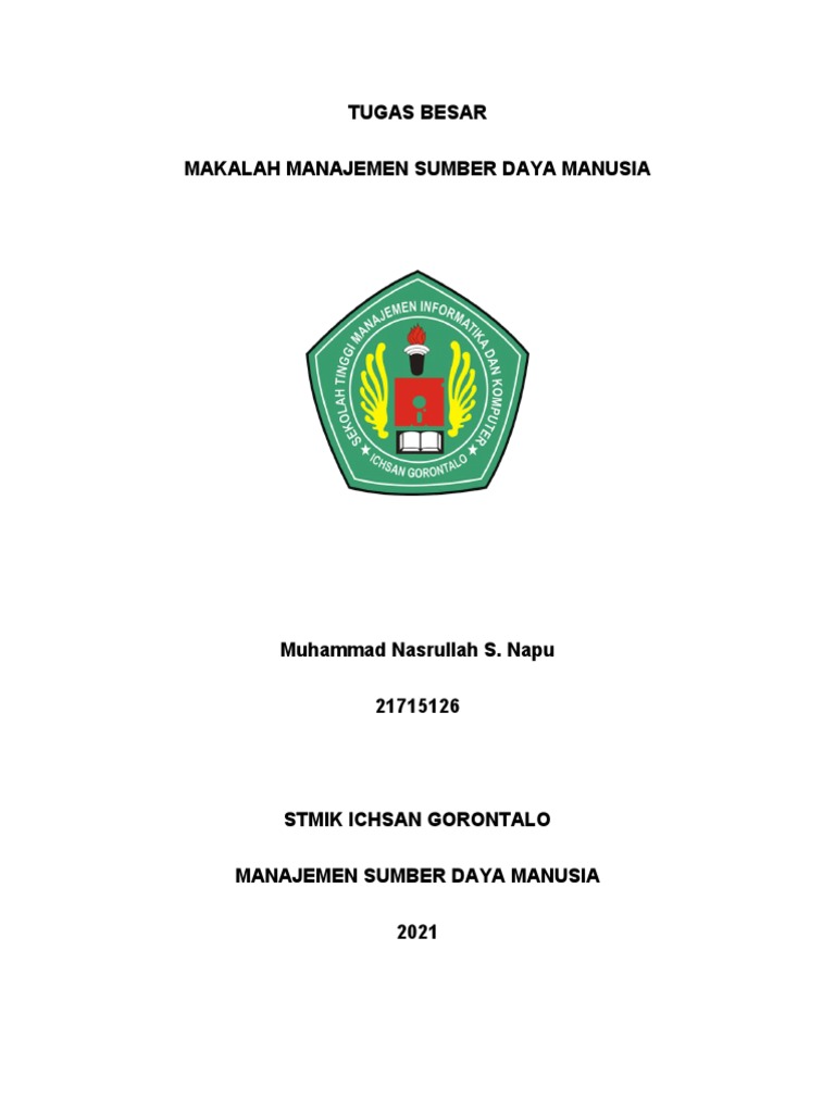 Makalah Manajemen Sumber Daya Manusia | PDF