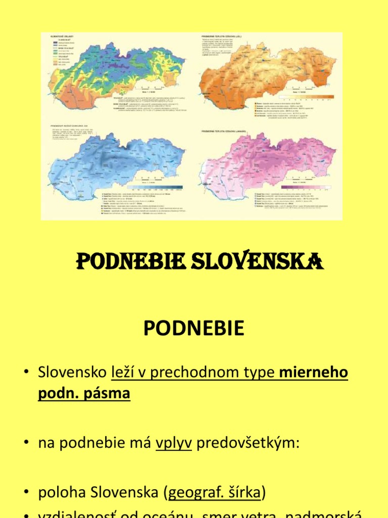 Podnebie Slovenska 1 | PDF