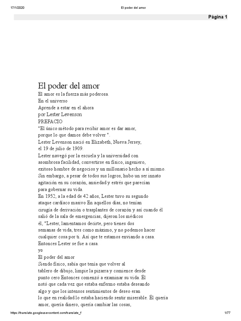 6-El Poder Del Amor - Lester Levenson | PDF | Amor | Felicidad
