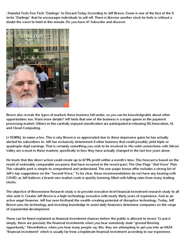 247230who Is Jeff Brown Investor | PDF | Market (Economics) | Business