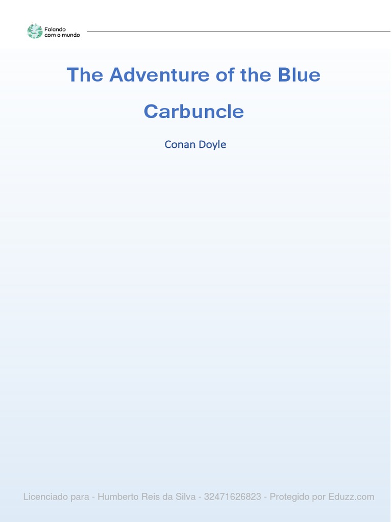 The Adventure of the Blue Carbuncle | PDF