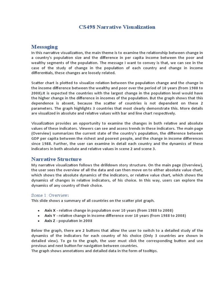 CS498 Data Visualization Essay | PDF | Chart | Scatter Plot