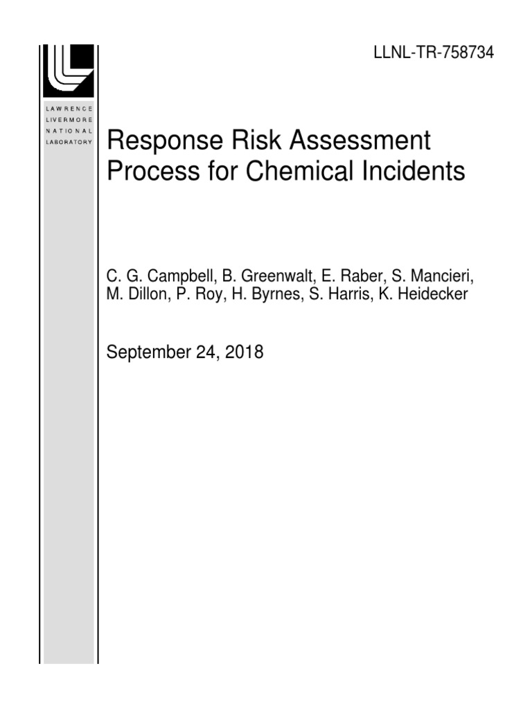 Response Risk Assessment Process For Chemical Incidents | PDF | United ...