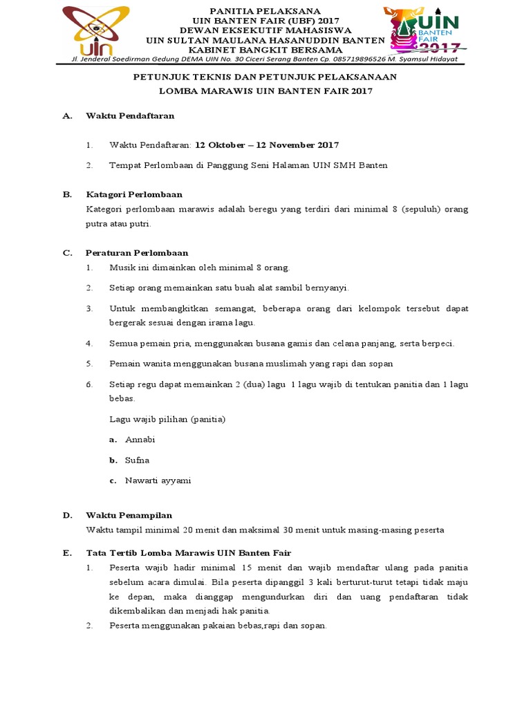 Juknis Marawis | PDF