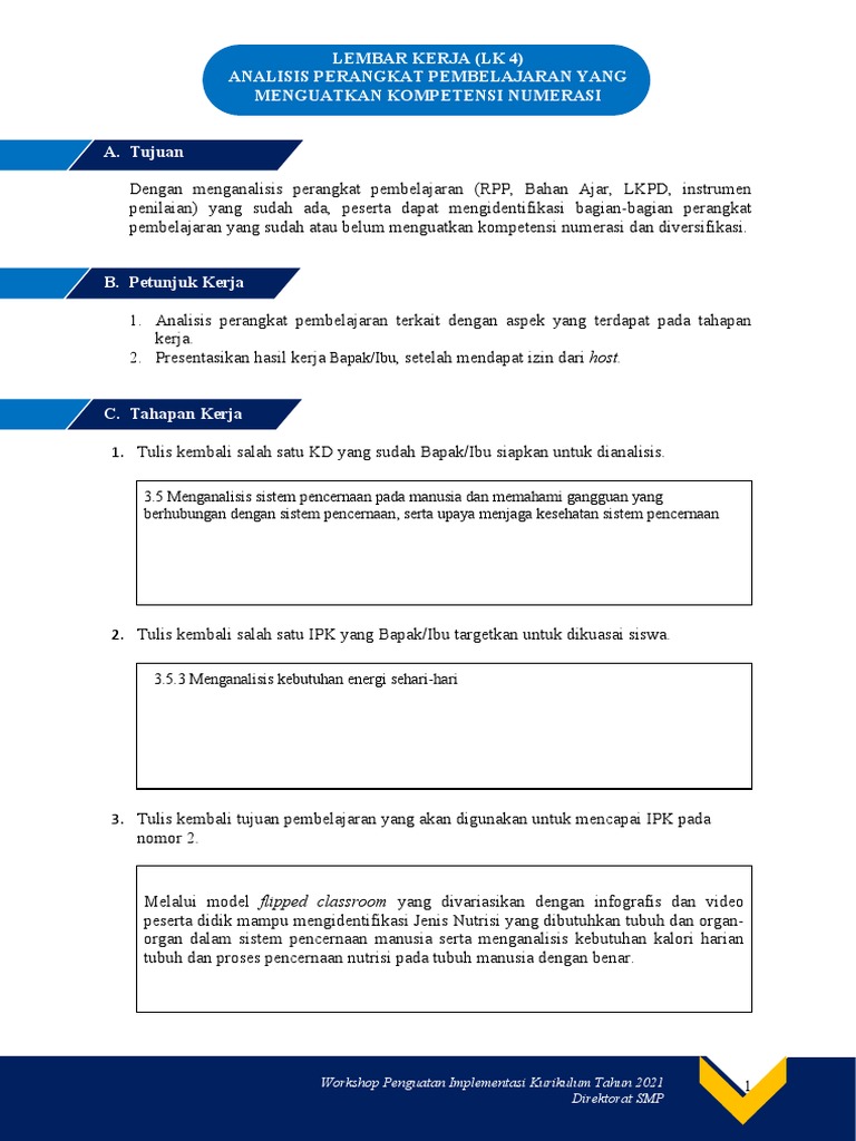 LK Numerasi | PDF