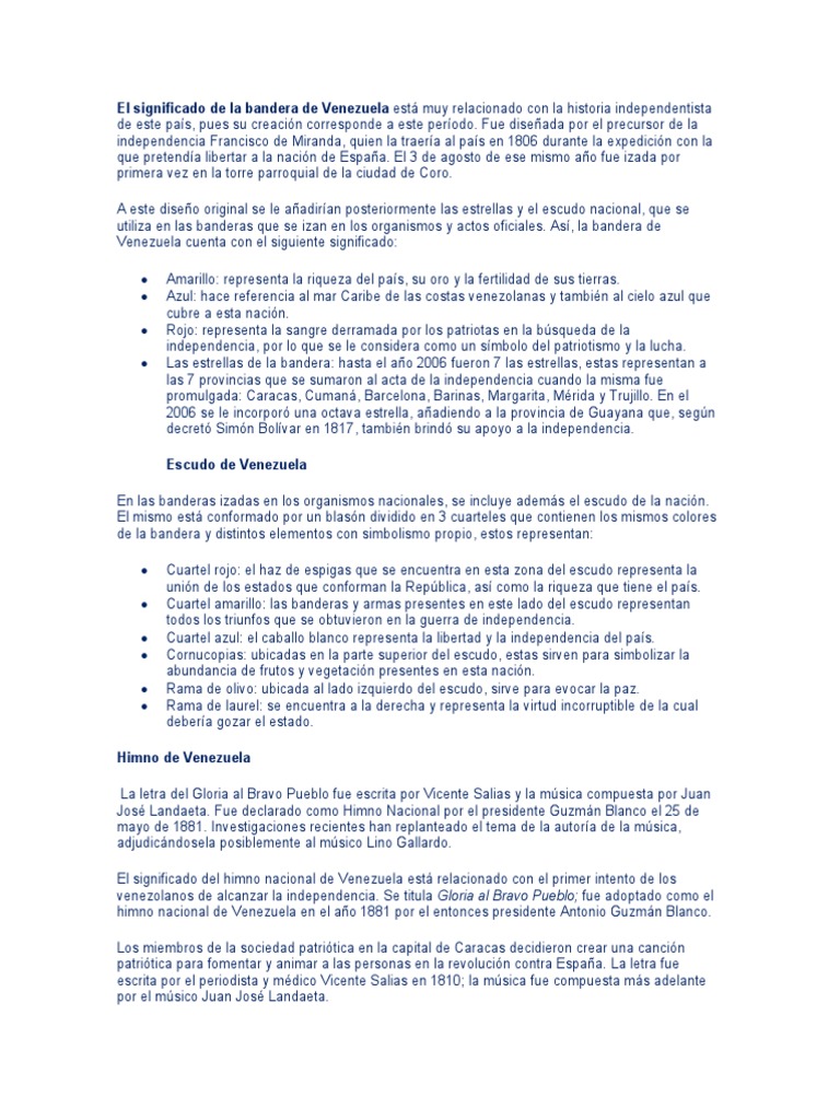 El Significado de La Bandera de Venezuela Está Muy Relacionado Con La ...