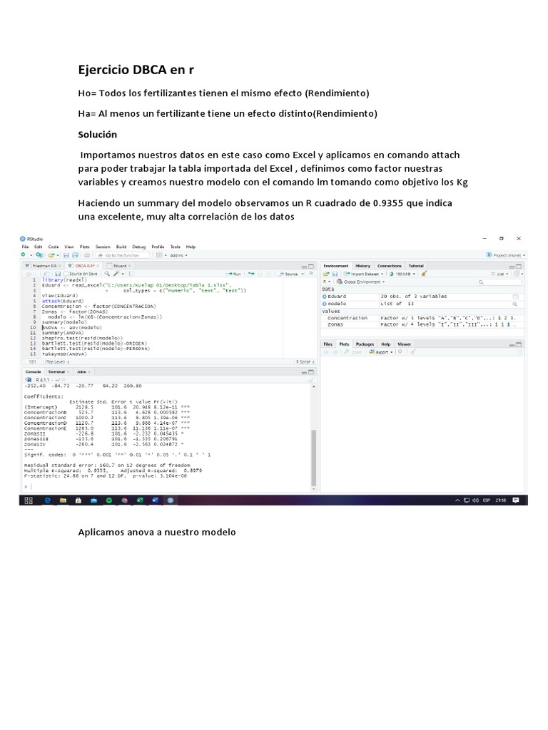 Ejercicio DBCA en R | PDF