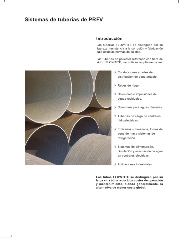 Tuberia PRFV | Tubería (transporte de fluidos) | Materiales