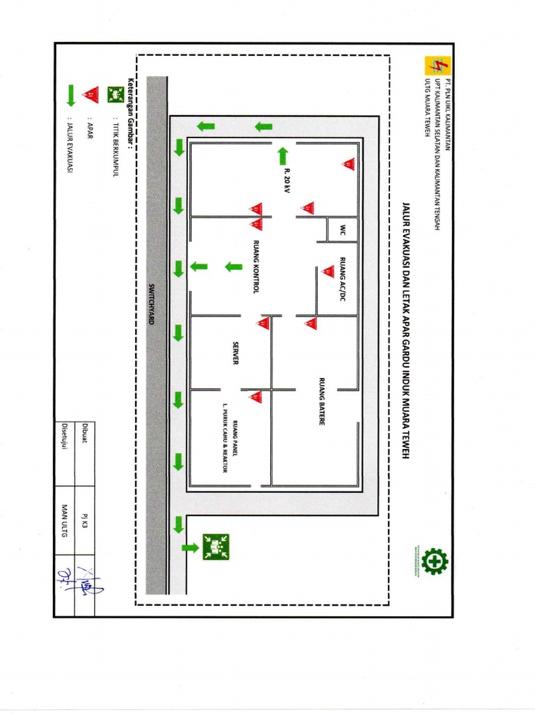 Jalur Evakuasi & Letak Apar | PDF