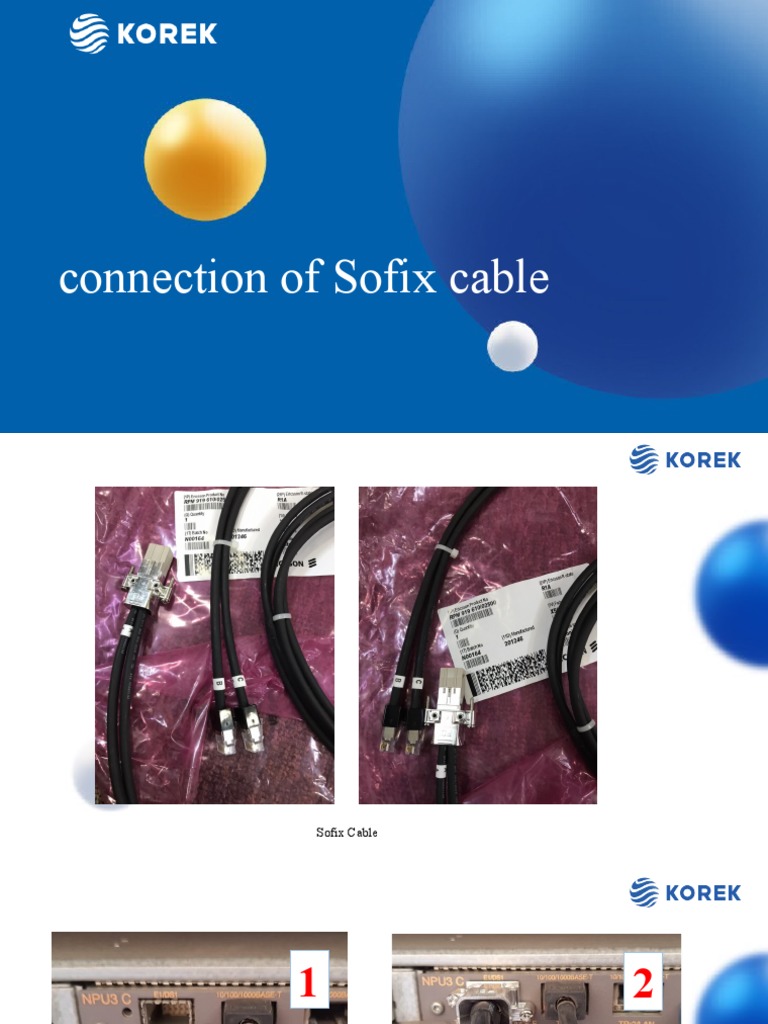Connection of Sofix Cable | PDF