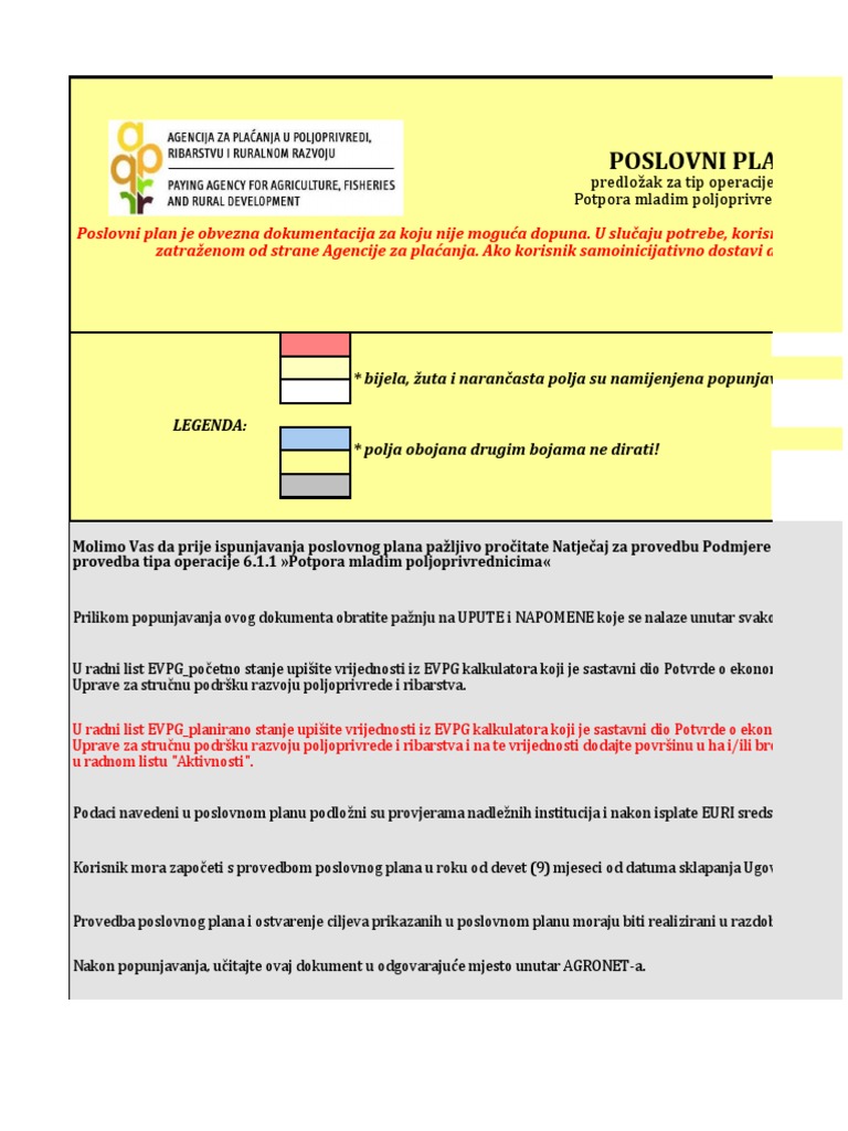 Poslovni Plan 611 - S Nekim Primjerima | PDF