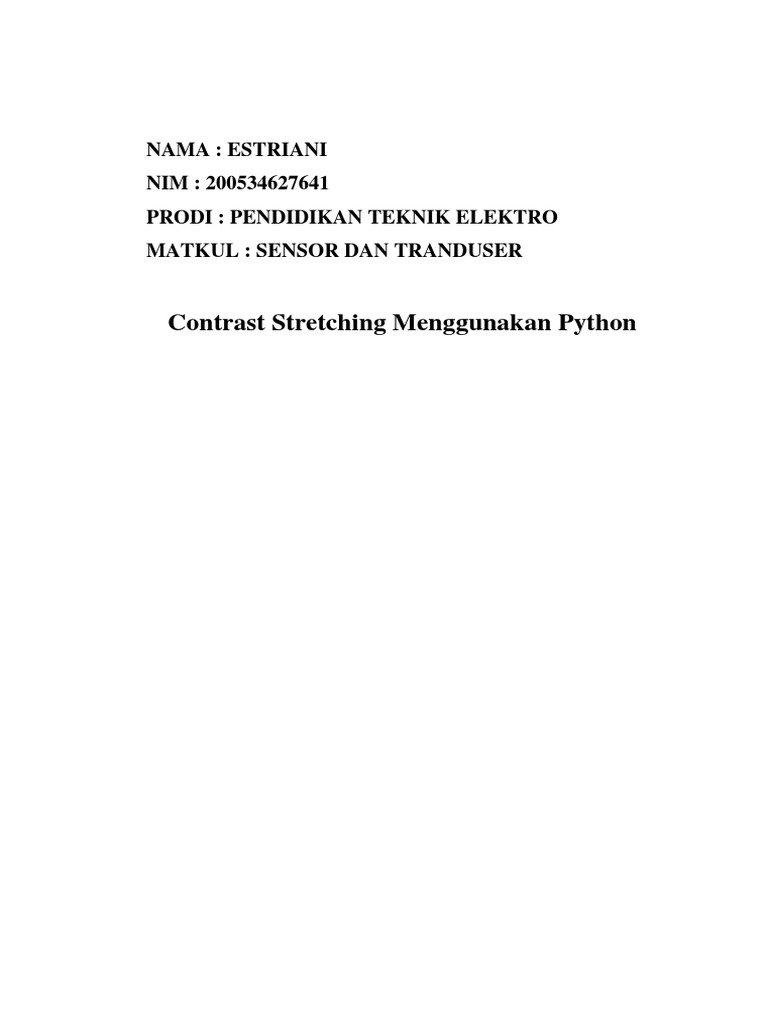Python Contrast Stretching Pdf 