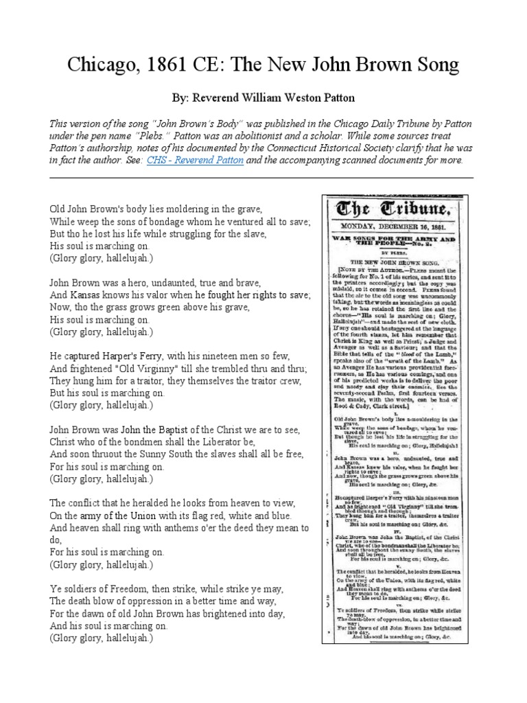 Patton - The New John Brown Song | PDF