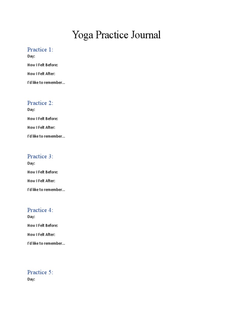 Accessible Version - Daily Yoga Journal | PDF