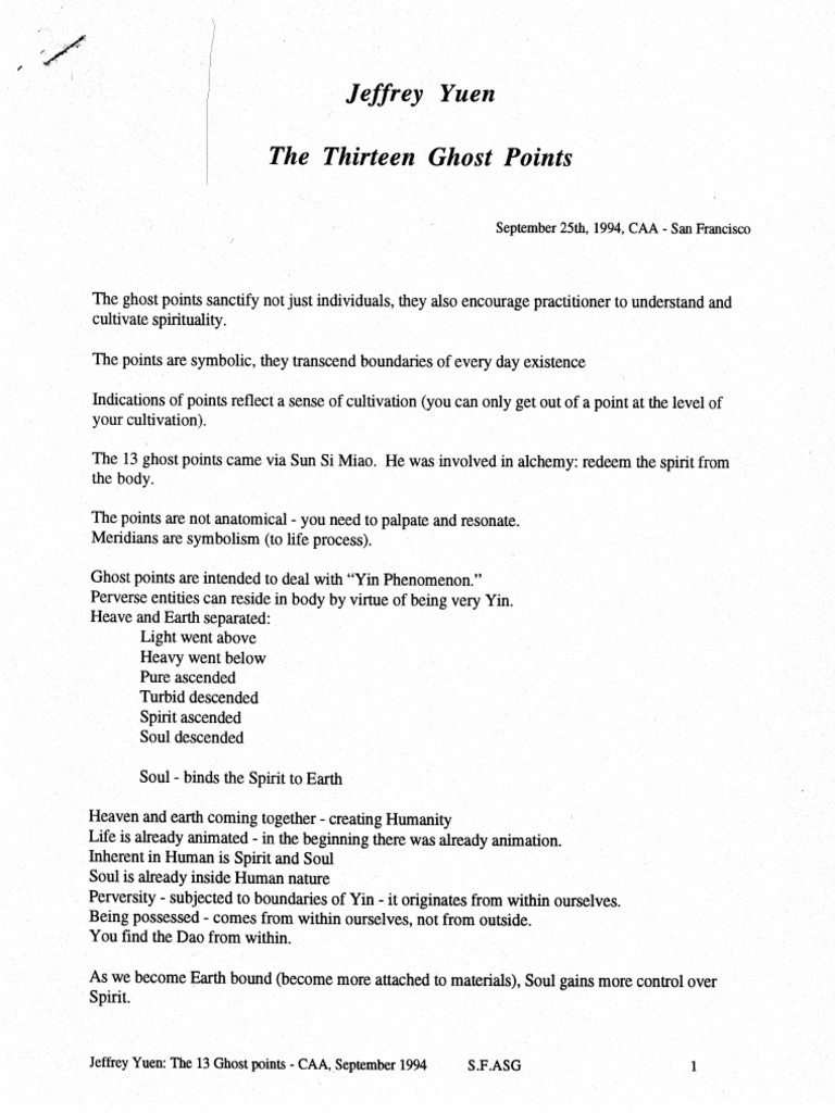 Ghost Points Jeffrey 1994 | PDF