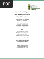 Letra Original y Completa Del Himno A Cochabamba | PDF | Poesía