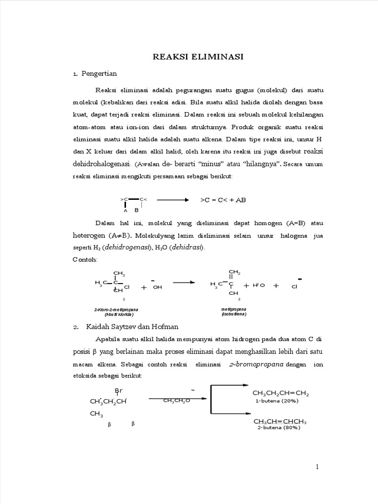 Dokumen - Tips - Reaksi Eliminasi 5616c265c6749 | PDF