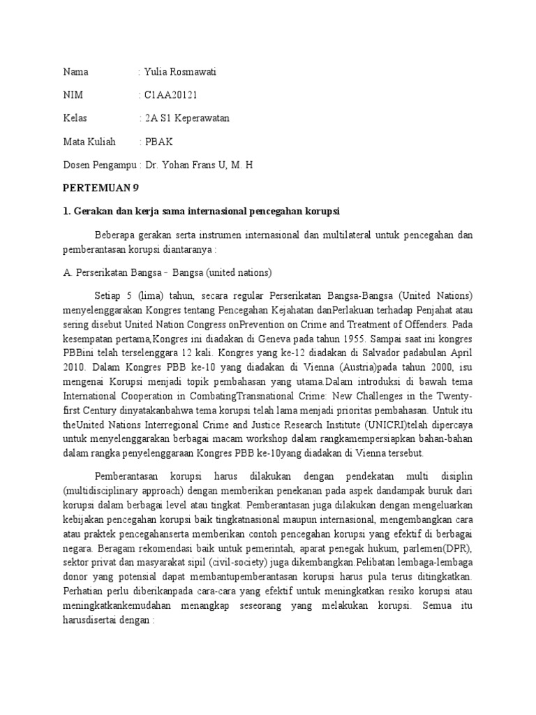 Tugas Pbak Yulia Rosmawati 2a S1kep | PDF