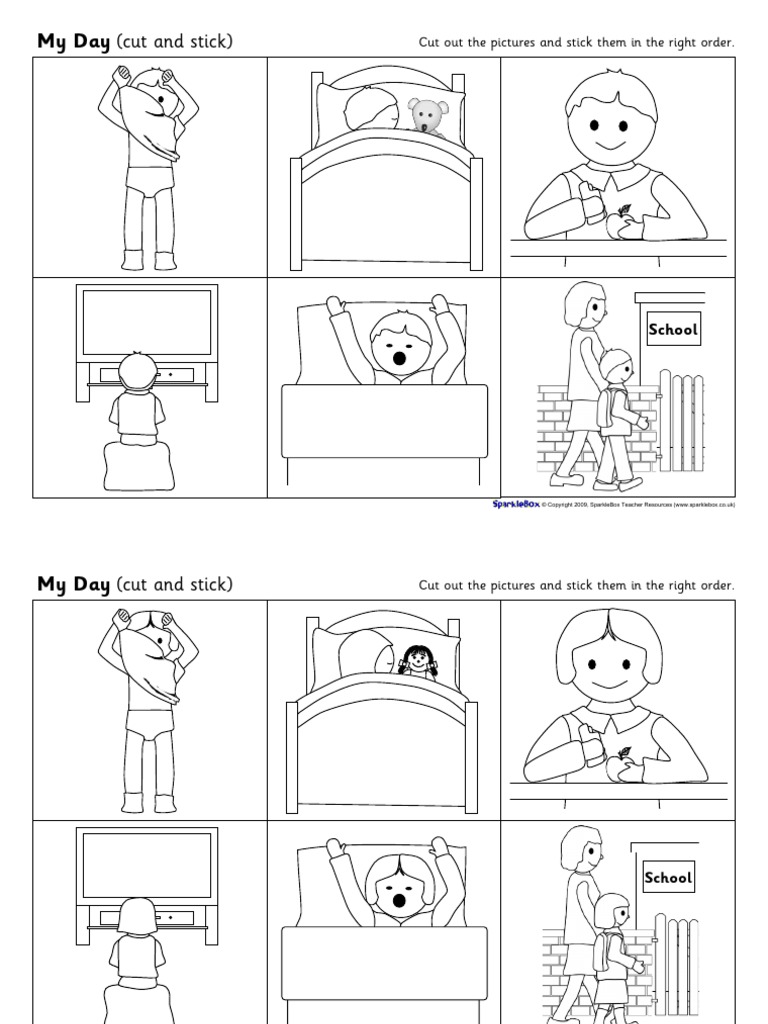 Daily Routine Color in | PDF