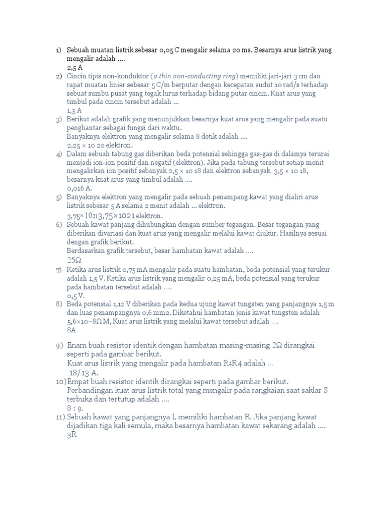 Soal-Soal Fisika Pas | PDF