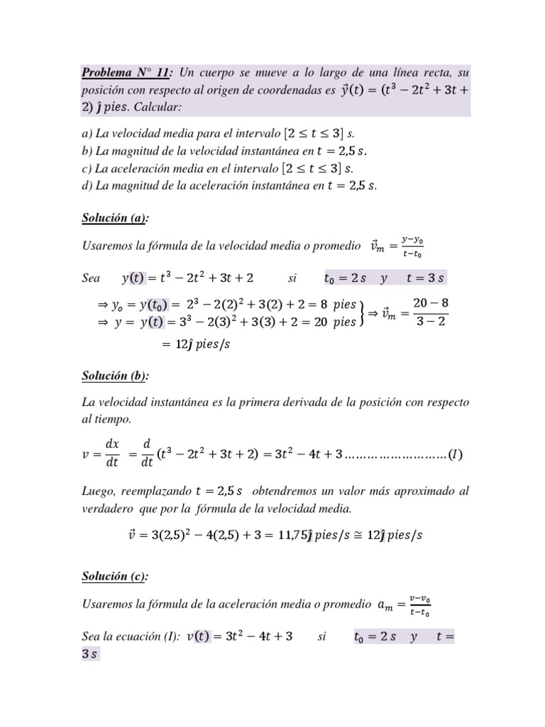 Ejercicios Resueltos de Cinematica - 2 | PDF | Velocidad | Aceleración