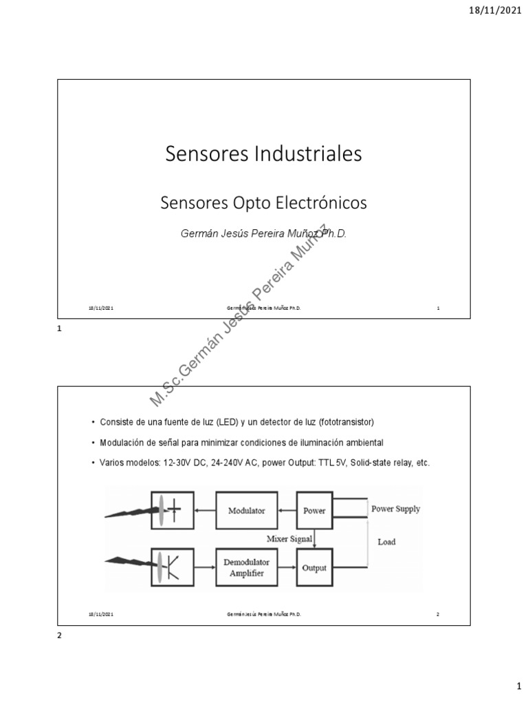 13 Sensores Opto Electronicos | PDF | Diodo emisor de luz | Ligero